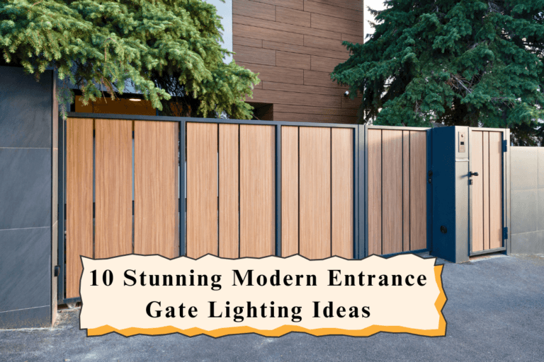 10 Stunning Modern Entrance Gate Lights Ideas